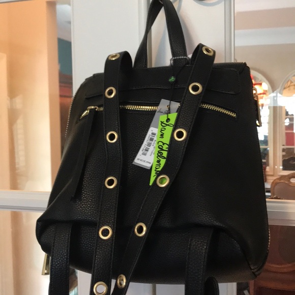Sam Edelman | Bags | Sam Edelman Black Pebbled Leather Backpack | Poshmark